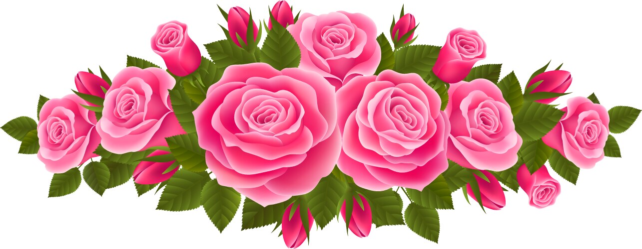 Border of roses Royalty Free Vector Image - VectorStock