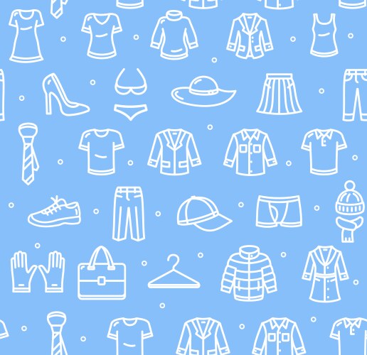 Seamless background with clothes Royalty Free Vector Image