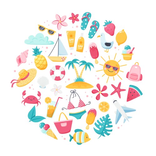 Summer woman Royalty Free Vector Image - VectorStock