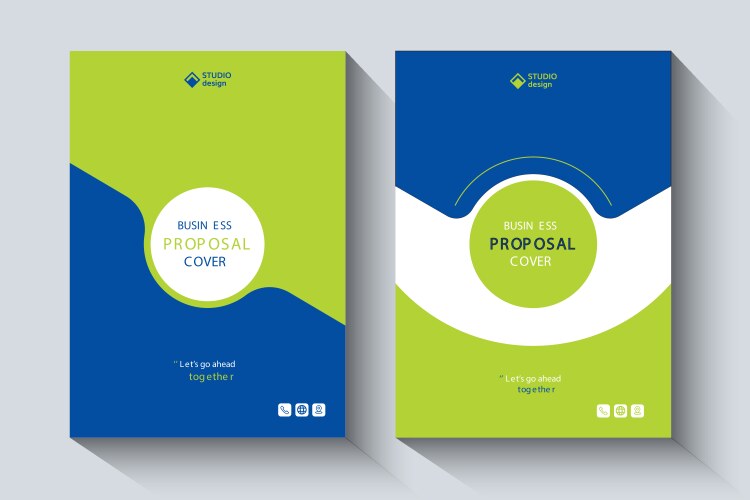 Corporate business proposal cover design template Vector Image