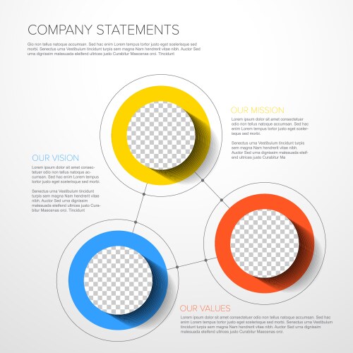 Company profile template with mission vision Vector Image