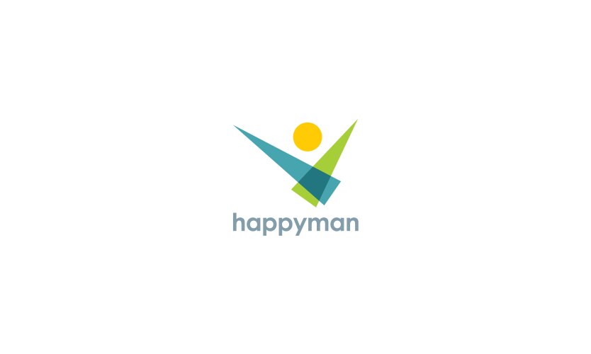 Polygon man head for logo design Royalty Free Vector Image