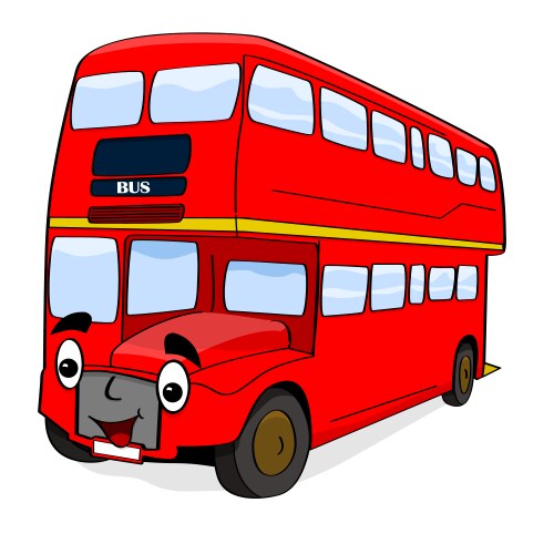 Red double deck bus Royalty Free Vector Image - VectorStock