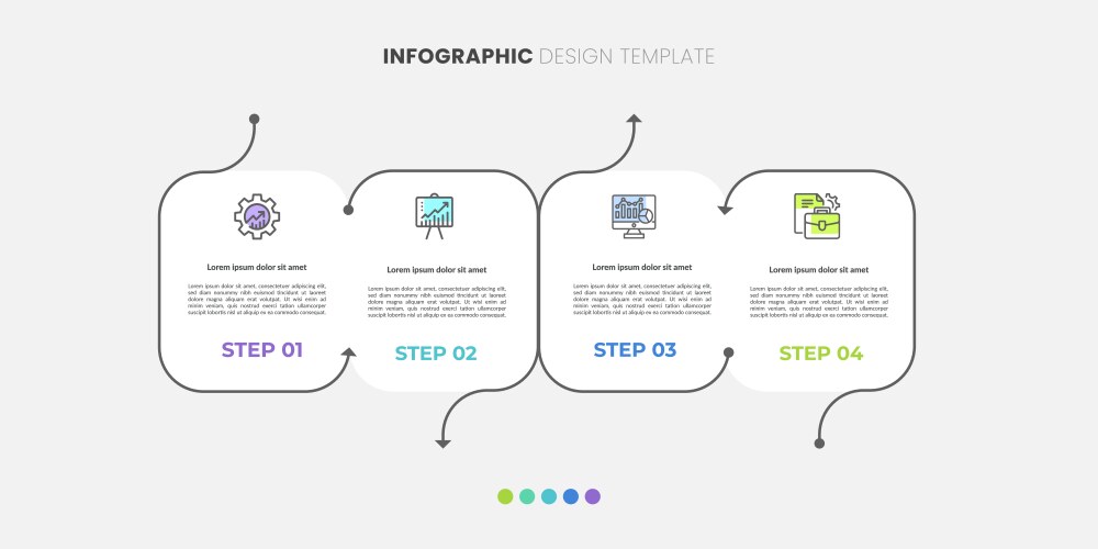 Timeline creator infographic template 4 step Vector Image