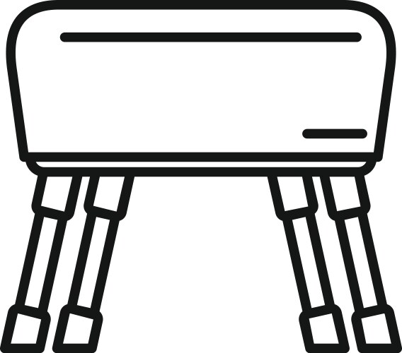 Modern bar stool with footrest line drawing Vector Image