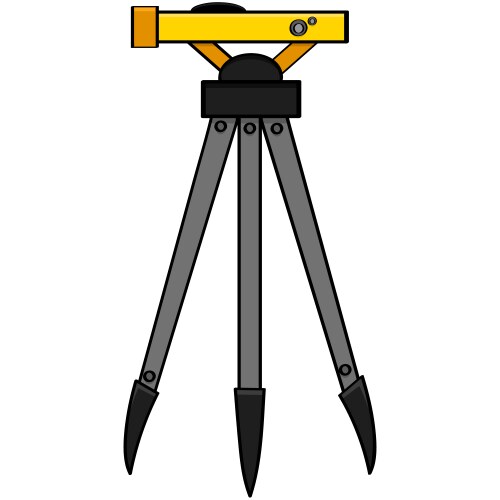 Total station and measurement plan Royalty Free Vector Image
