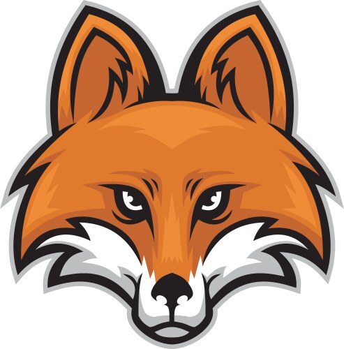Fox head Royalty Free Vector Image - VectorStock
