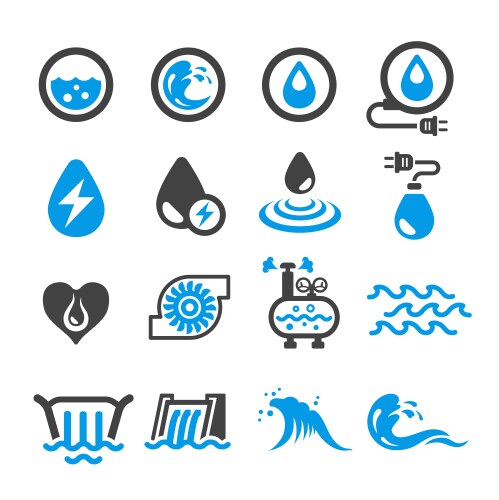 Water treatment icon Royalty Free Vector Image