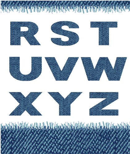 Jeans Alphabet Denim Letter Vector Images (over 490)