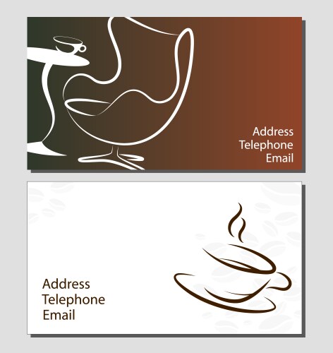 Coffee cards Royalty Free Vector Image - VectorStock