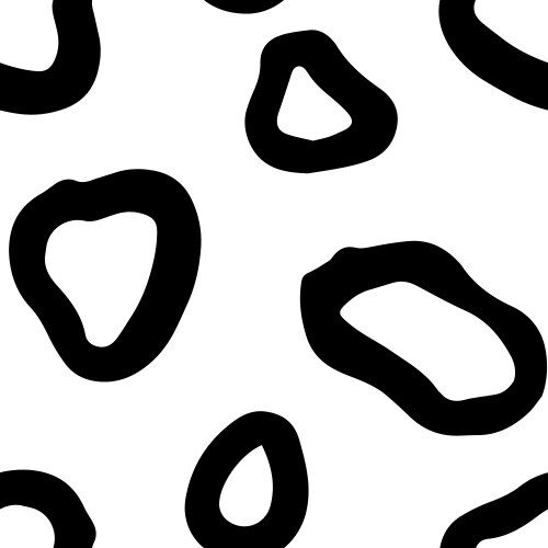 Abstract black fluid shapes pattern Royalty Free Vector