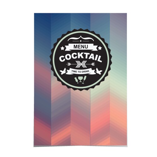 Cocktail bar menu template design Royalty Free Vector Image