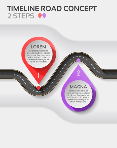Navigation map infographic 5 steps timeline Vector Image
