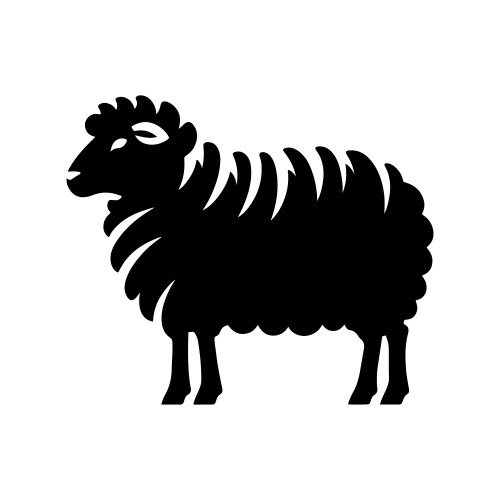 Sheep silhouette Royalty Free Vector Image - VectorStock