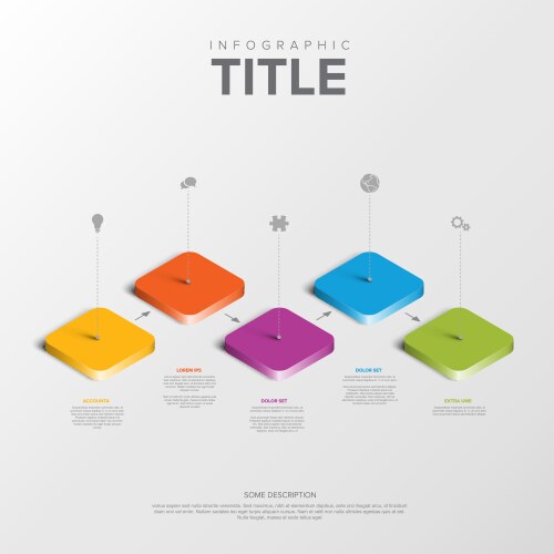 Colorful overlapping circle infographic schema Vector Image