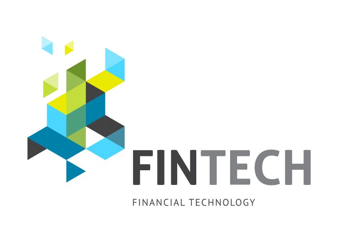 Logo concept for fintech industry Royalty Free Vector Image