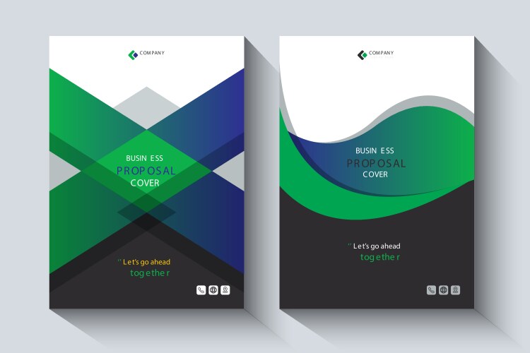 Corporate business proposal cover design template Vector Image