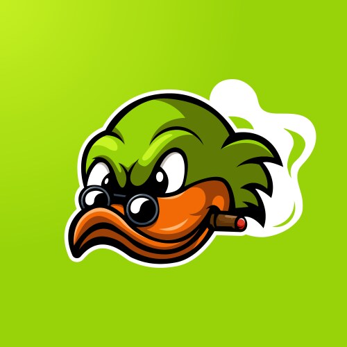 Duck gaming logo Royalty Free Vector Image - VectorStock