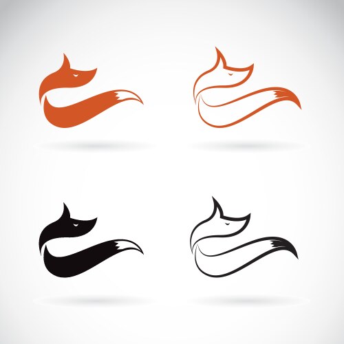 Running fox icon 03 Royalty Free Vector Image - VectorStock
