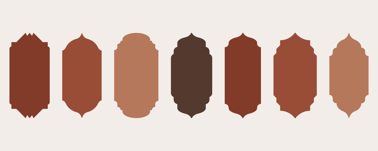 Ramadan shapes of windows and doors design Vector Image