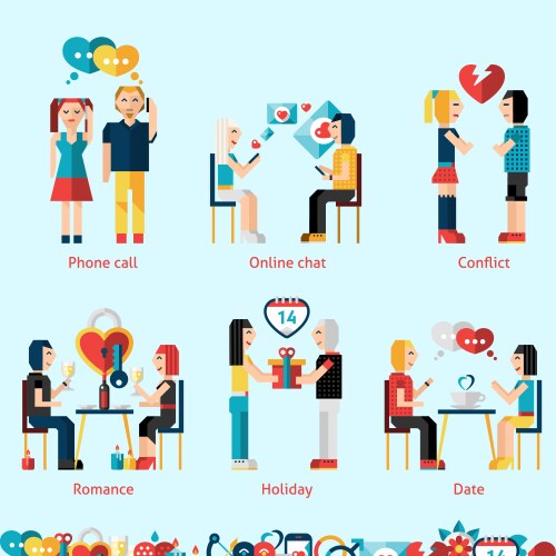 Fathers day objects and characters set cartoon Vector Image
