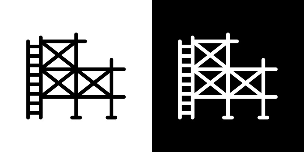 Scaffolding icon set construction building Vector Image