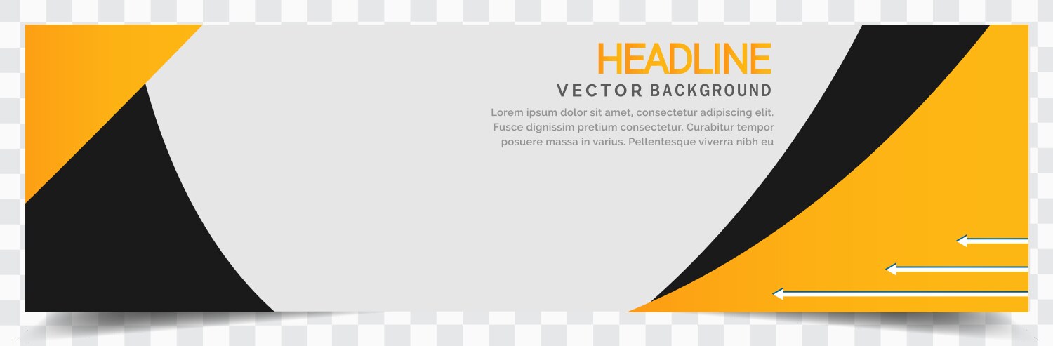 Curve black yellow header design background Vector Image