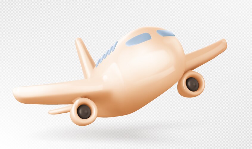 3d plane flight in sky air realistic travel jet Vector Image
