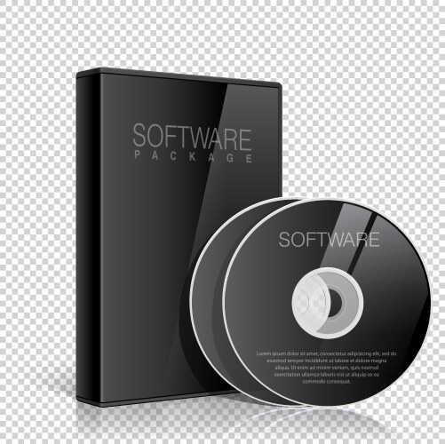 Cool realistic case for dvd or cd disk Royalty Free Vector