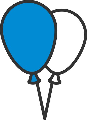 Balloon in cartoon style cute Royalty Free Vector Image