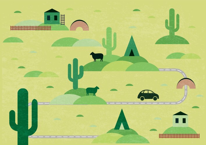 Cartoon pirate map treasure travel adventure Vector Image