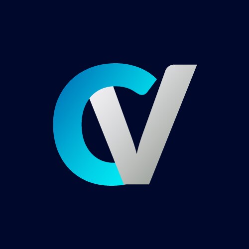 Cs letter colorful logo in the circle design Vector Image