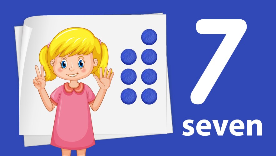 Number seven tracing worksheets Royalty Free Vector Image