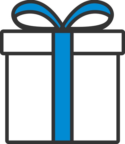 Marketing gift box icon outline style Royalty Free Vector