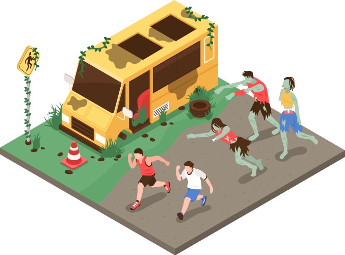 Zombie undead attack apocalypse survival defense Vector Image