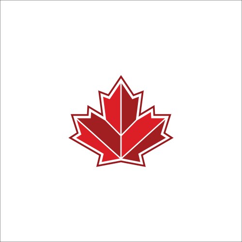 Maple leaf logo design template Royalty Free Vector Image
