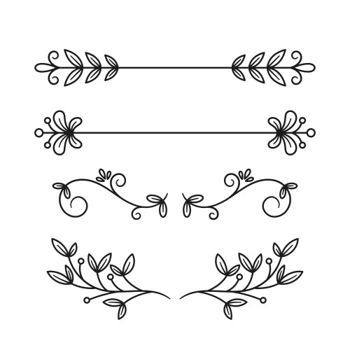 Decorative text dividers design elements set Vector Image Decorative text dividers design elements set Vector Image