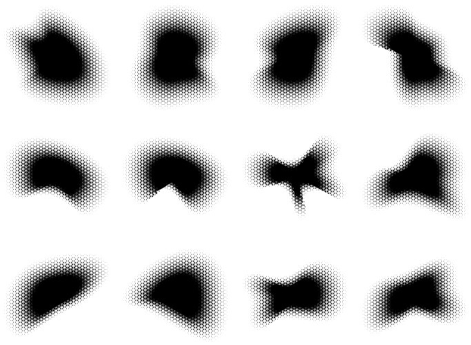 Halftone triangle pattern reprographic technique Vector Image