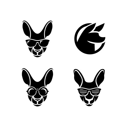 Kangaroo head face logo icon design Royalty Free Vector