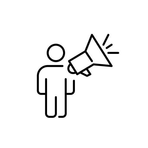 Tie and megaphone professional communication Vector Image