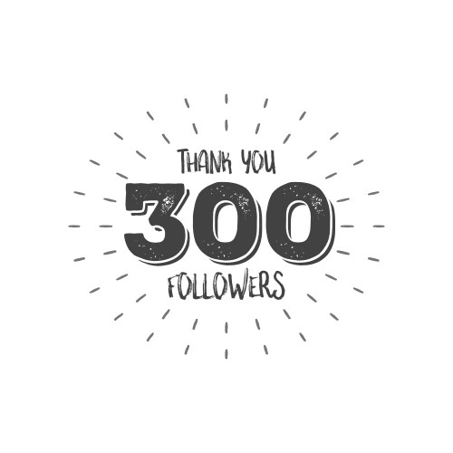 Thank you letters for follower Royalty Free Vector Image