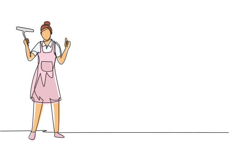 Window cleaner with bucket of water Royalty Free Vector