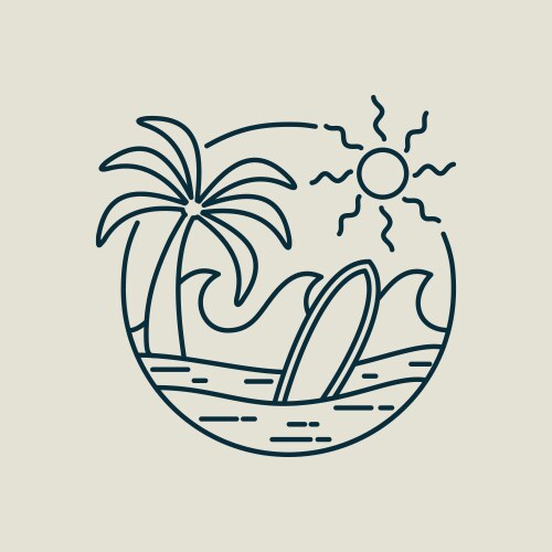 Beach Line Art Vector Images (over 50,000)