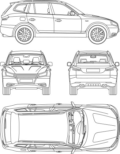 Car Plan View Vector Images (over 1,300)