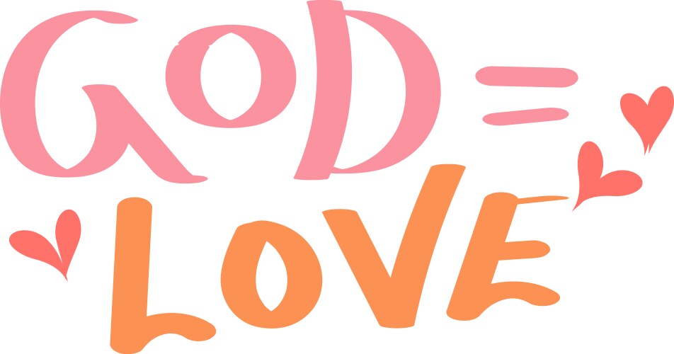 Christian typography design for sticker Royalty Free Vector