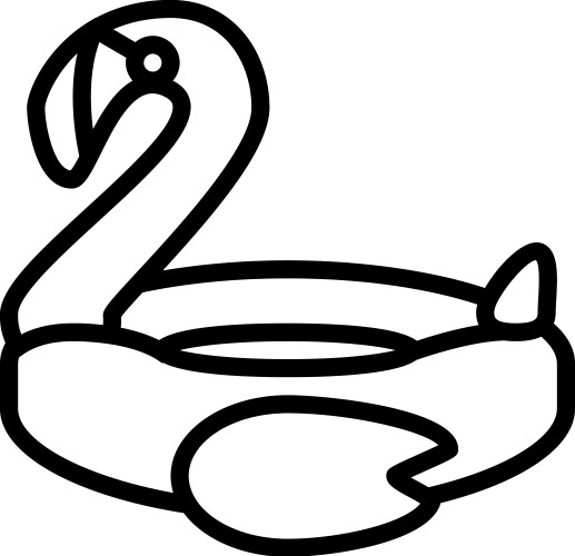 Flamingo Pool Float - Pink Inflatable Royalty Free Vector