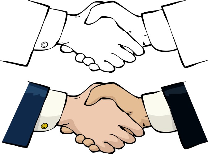 Handshake Cartoon Vector Images (over 7,400)