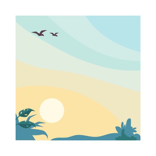 Window day time view sunrise and sun dawn morning Vector Image