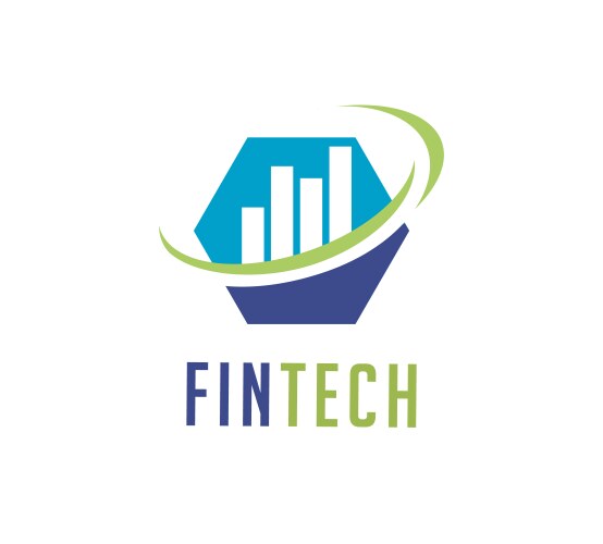 Logo concept for fintech industry Royalty Free Vector Image