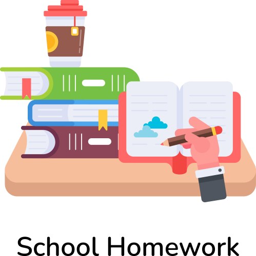 Maths homework Royalty Free Vector Image - VectorStock